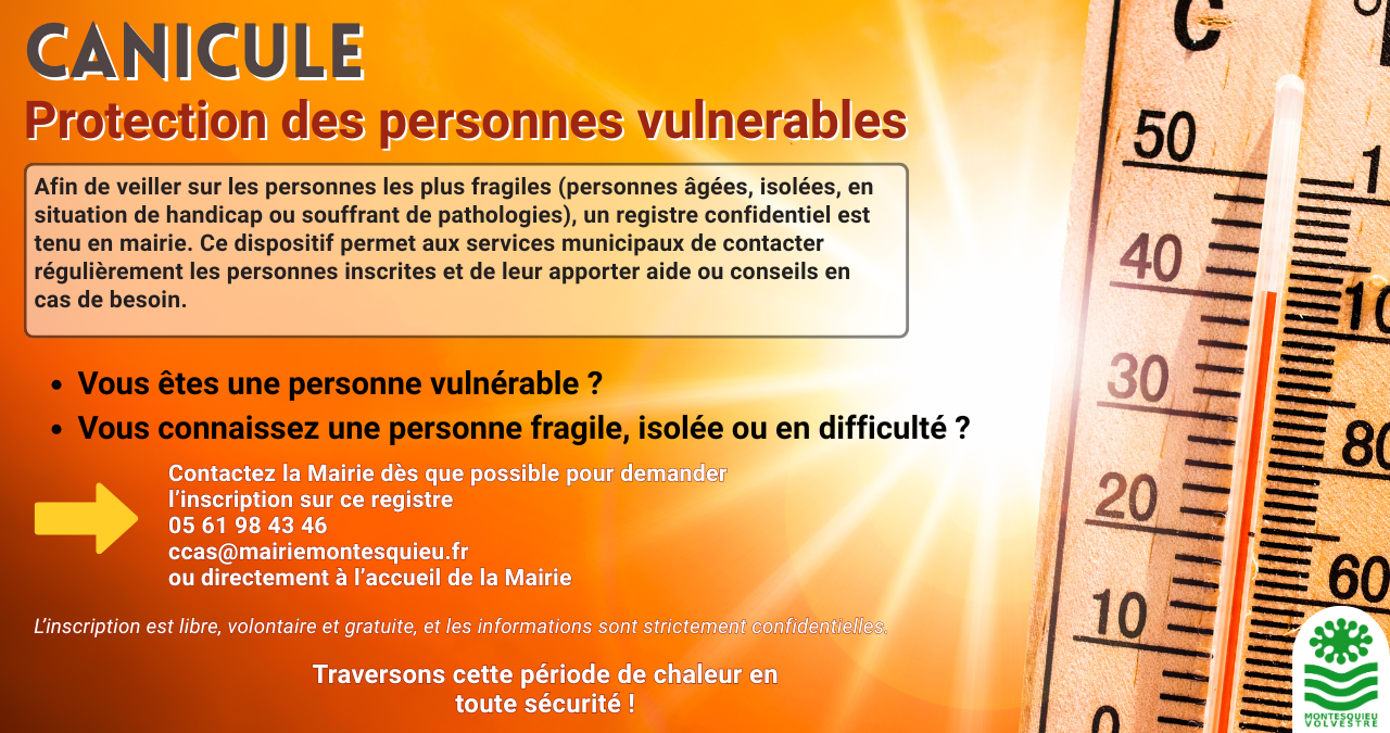 Plan canicule : Protection des personnes vulnérables | Mairie de ...